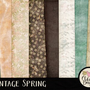 Vintage Digital Scrapbook Kit Clip Art - Vintage Spring Shabby Heritage ...