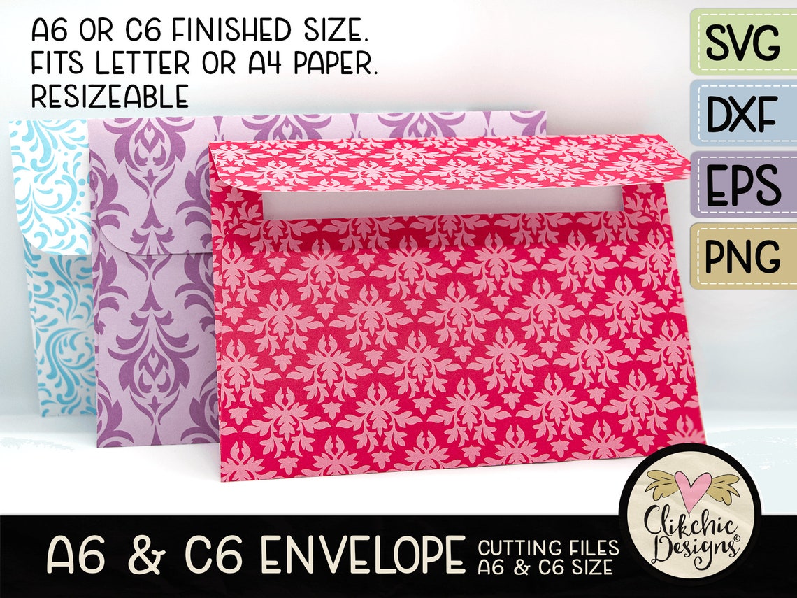 A6 Envelope SVG Cutting File C6 Envelope Template Cut File - Etsy