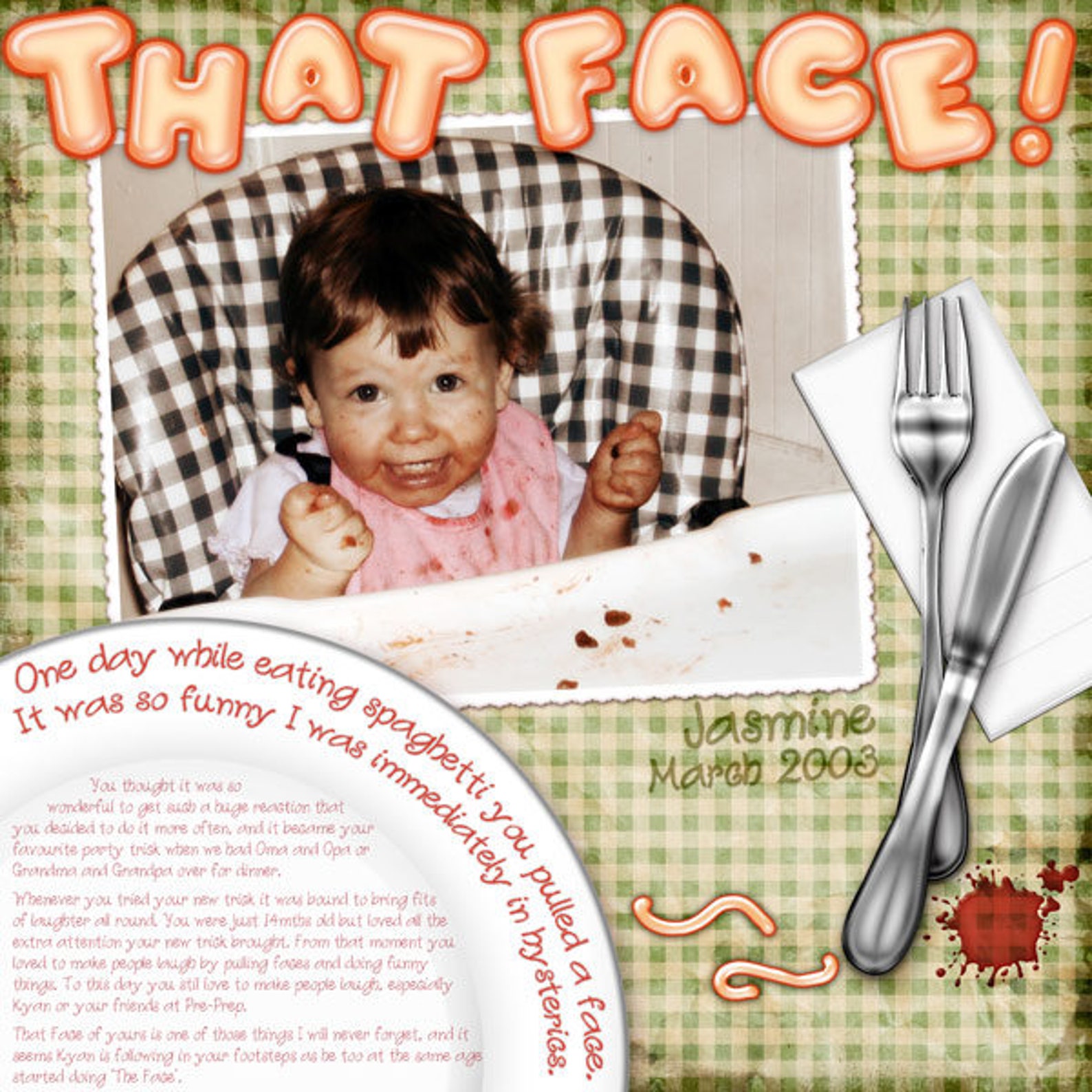 Food Digital Scrapbook Kit Clipart - Beans & Spaghetti Breakfast ...