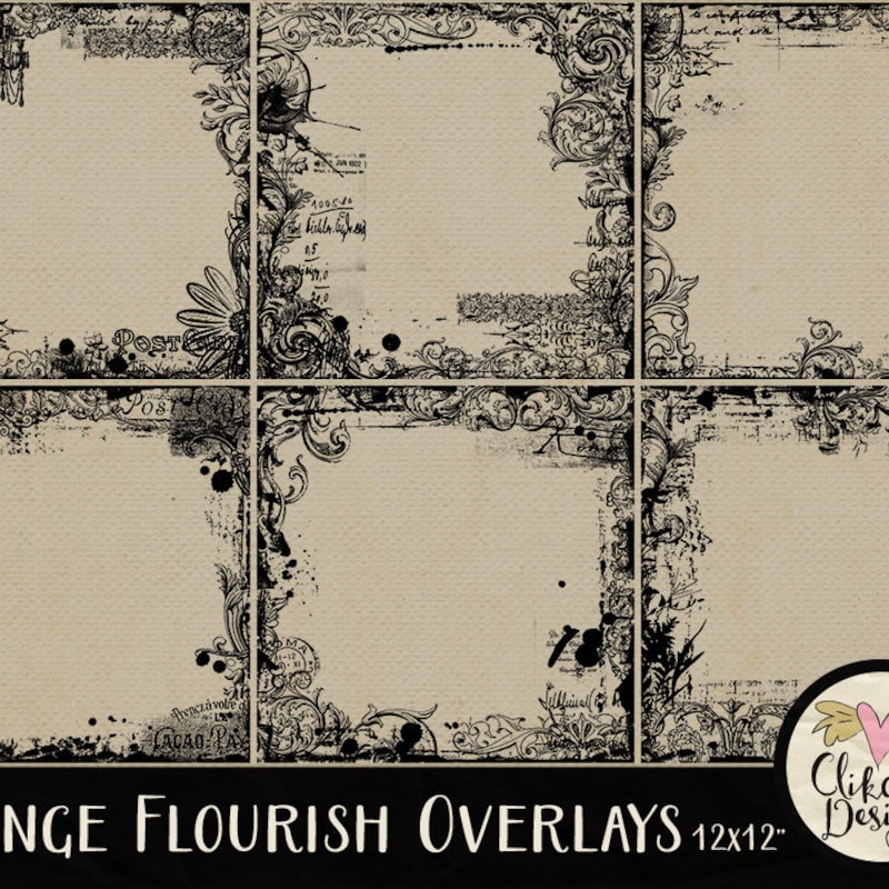 Scrapbook Overlays - Etsy