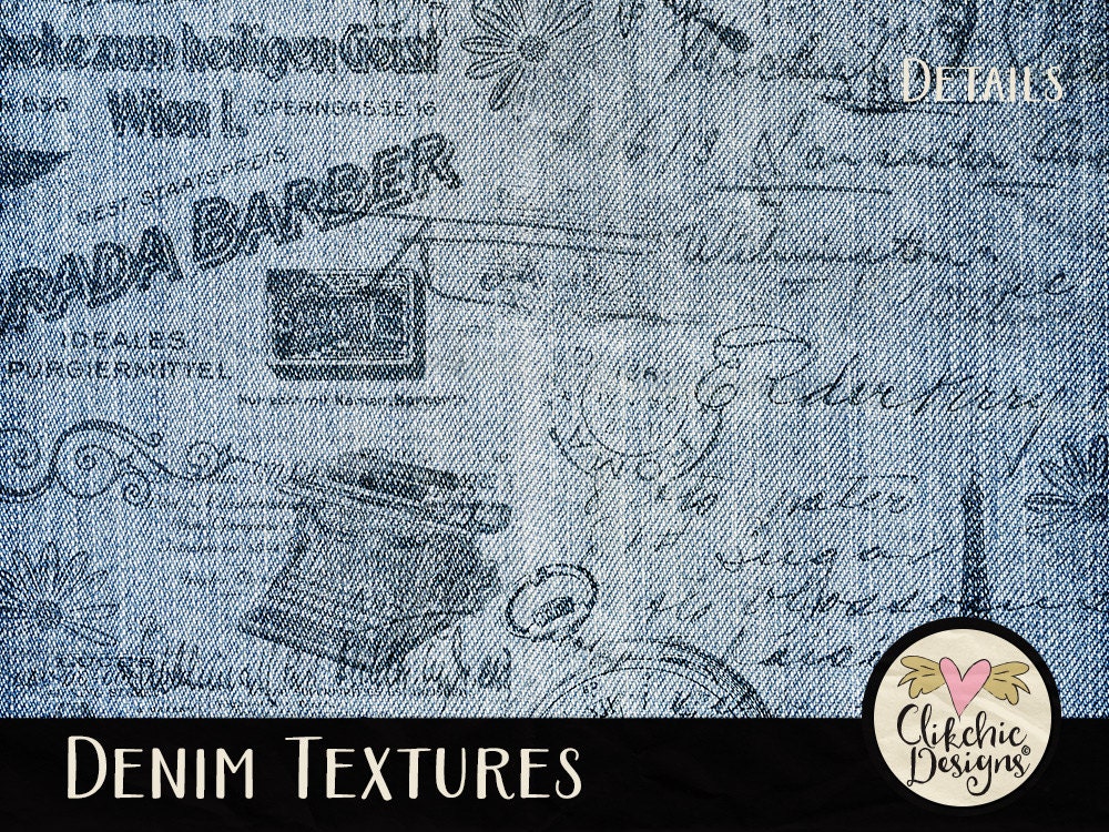 Denim Digital Paper Pack Denim & Damask Digital Scrapbook Paper Pack ...