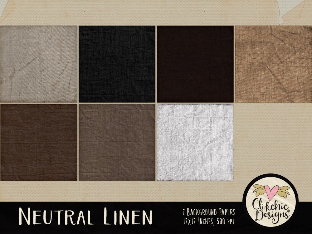 Neutral Tones Linen Digital Paper Pack Digital Scrapbook - Etsy