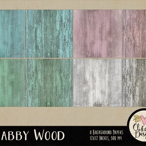 Wood Paper Pack Shabby Wood Digital Paper Backgrounds Wood Digital ...