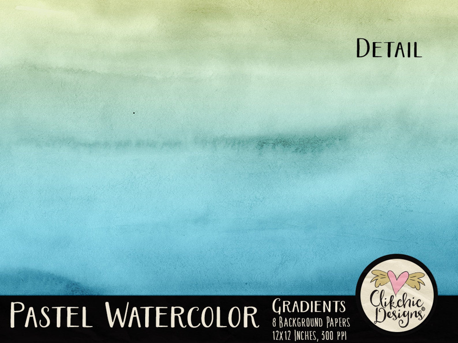 Watercolor Digital Paper Pack Pastel Water Color Paint Gradient ...