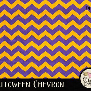 Halloween Paper Pack - Chevron Digital Scrapbook Paper - Halloween ...