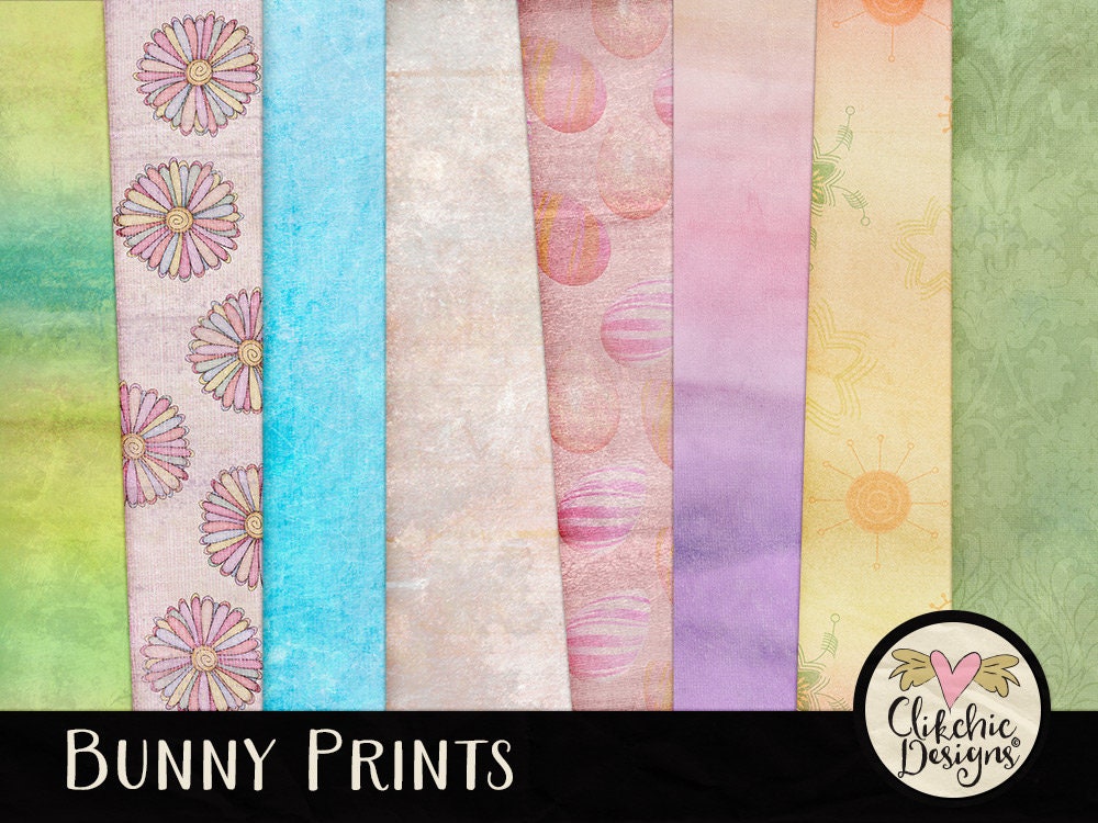 Easter Digital Scrapbook Kit Spring Bunny & Easter Clipart Elements ...