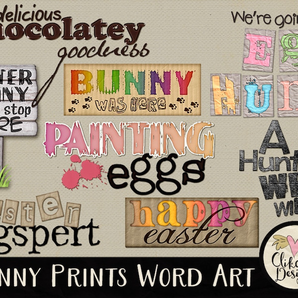 Birthday Word Art Clipart, Digital Scrapbook Word Art Clip Art Birthday ...