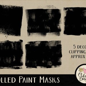 Rolled Paint Clipping Masks - 8 Rolled Paint Photoshop Photography ...