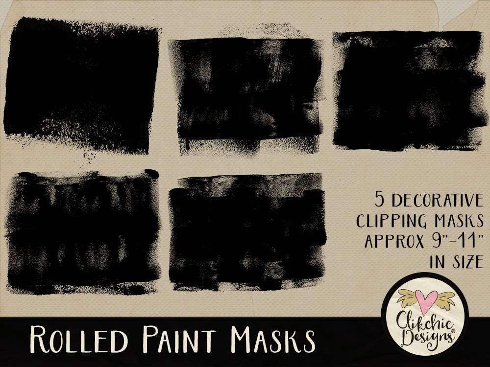 Rolled Paint Clipping Masks 8 Rolled Paint Photoshop Photography Masks ...