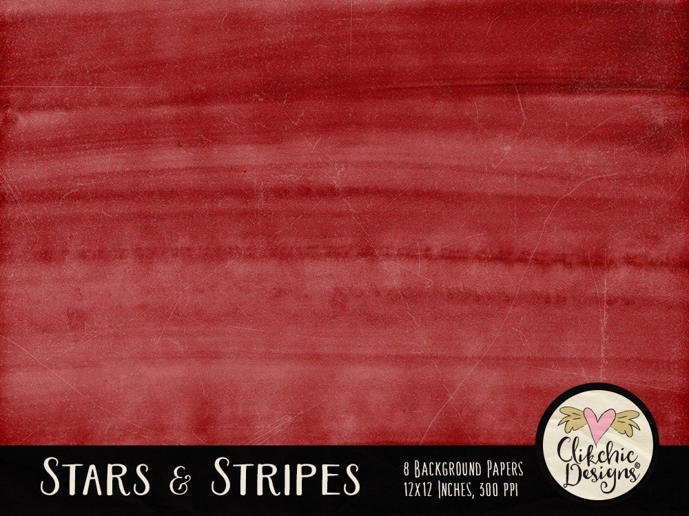 Digital Paper Pack - Stars & Stripes, Fourth of July Digital Scrapbook ...