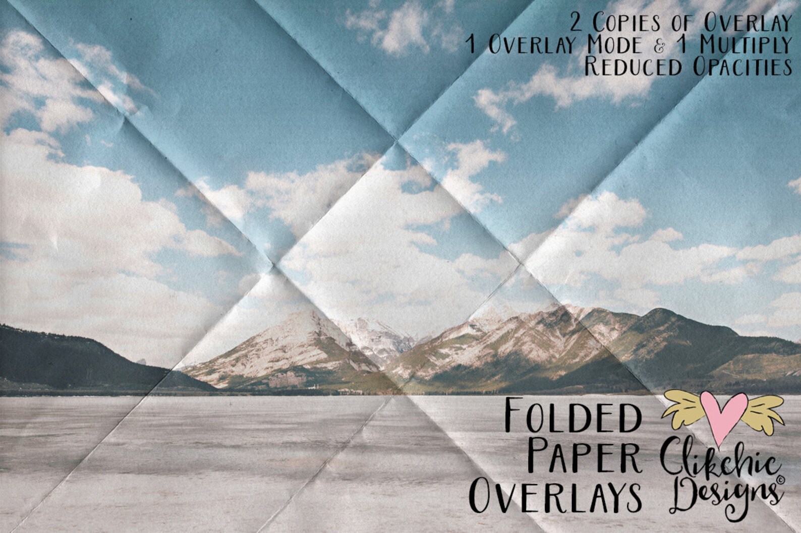 Folded Paper Texture Overlays - Digital Paper Overlays Clipart - 6 ...