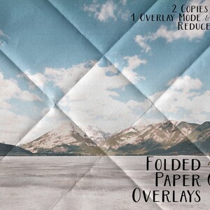 Folded Paper Texture Overlays - Digital Paper Overlays Clipart - 6 ...