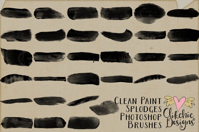 Watercolor Photoshop Brushes Clipart - 31 Clean Watercolor Paint ...