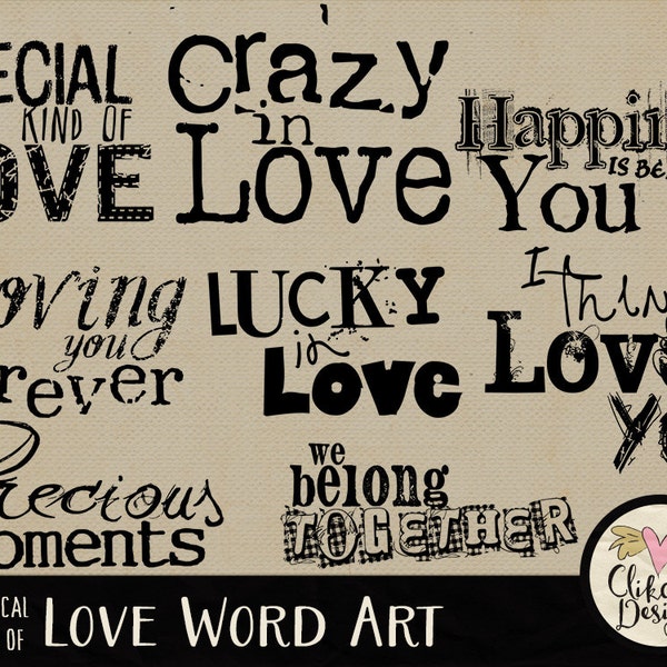 Scrapbook Word Art - Etsy