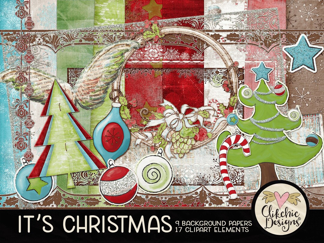 Christmas Digital Scrapbook Kit - Christmas Digital Scrapbooking ...
