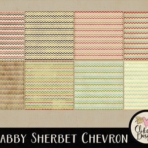 Chevron Digital Paper Pack Chic Shabby Sherbet Chevron Digital ...