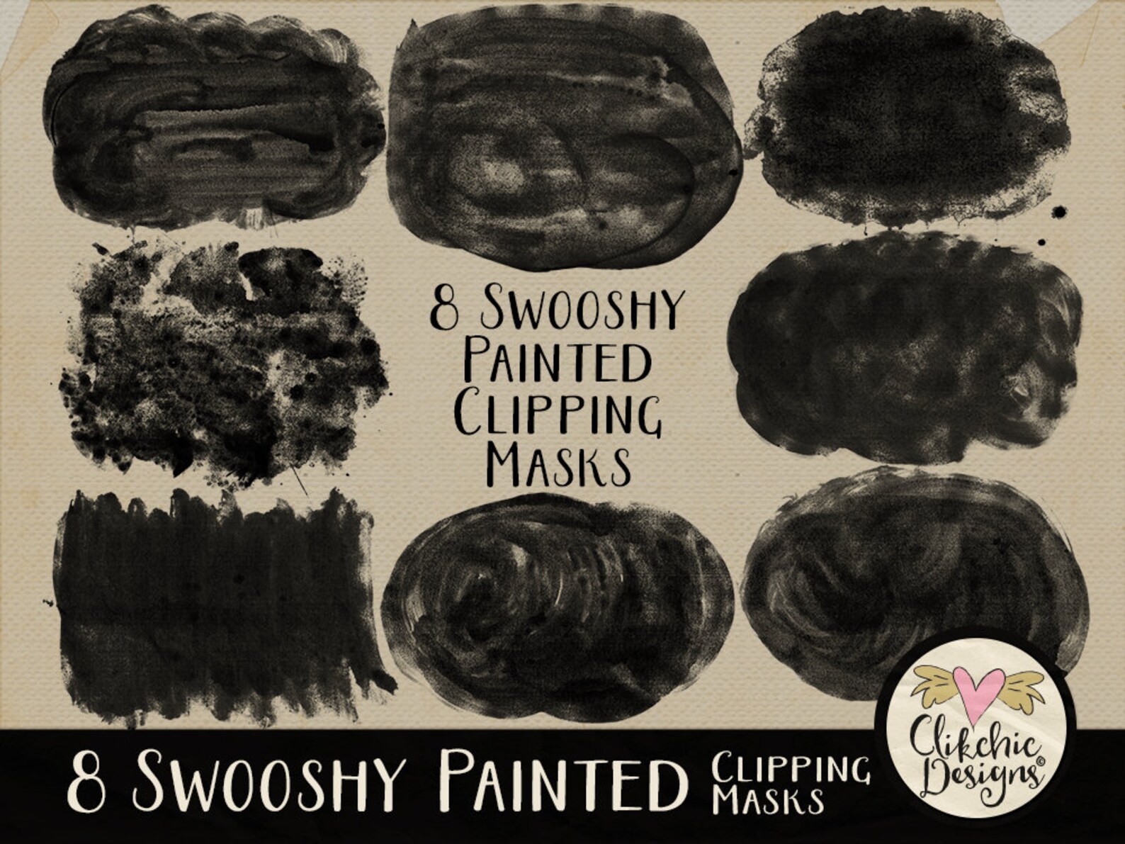 Painted Clipping Masks Photography Masks 8 Photoshop Masks Photo ...