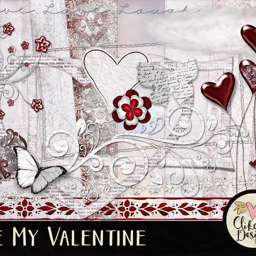 Love Digital Scrapbook Kit Clipart Heritage Romantic - Etsy