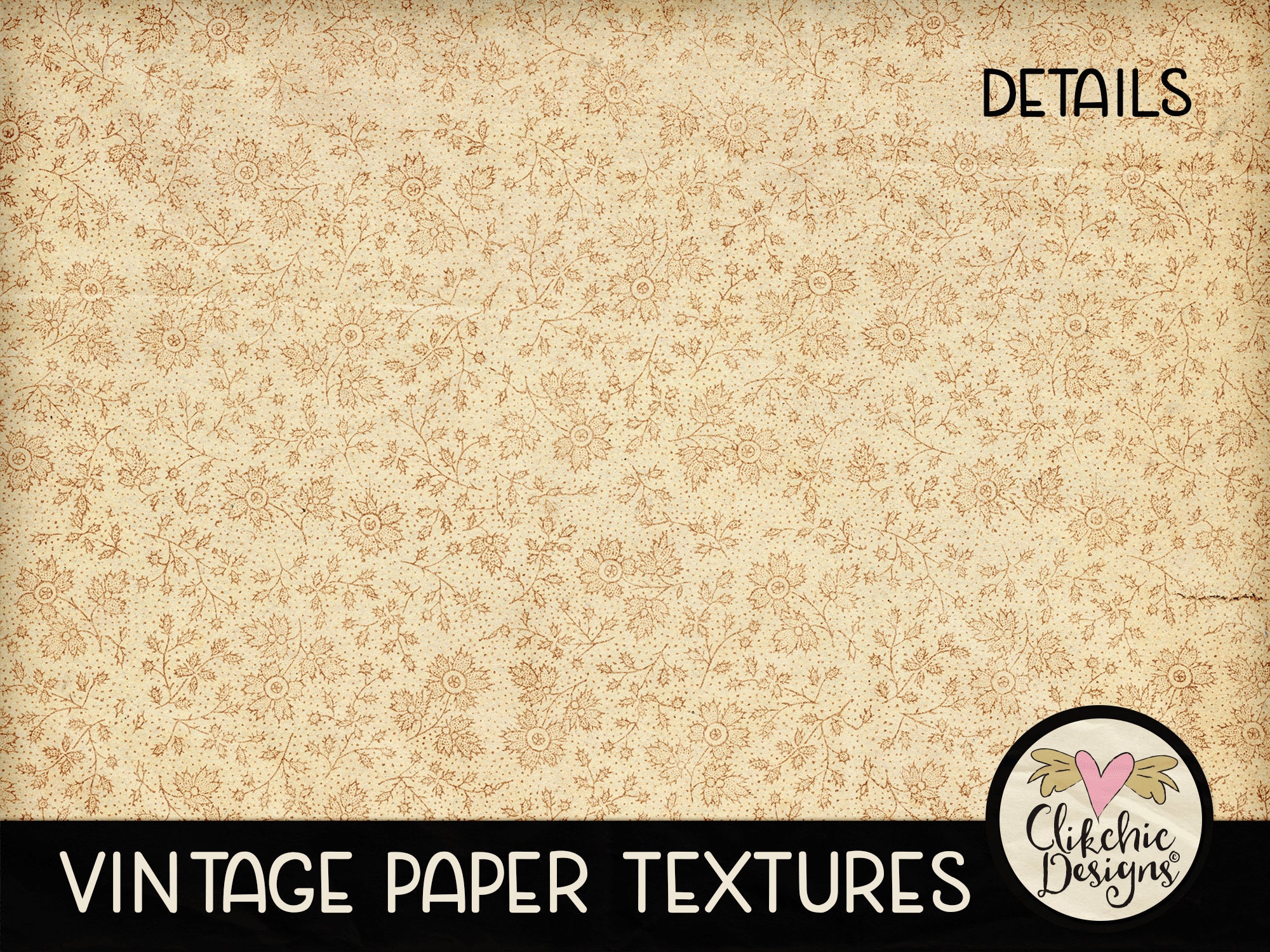 Vintage Digital Paper Background Texture Pack Vintage Paper Pack ...