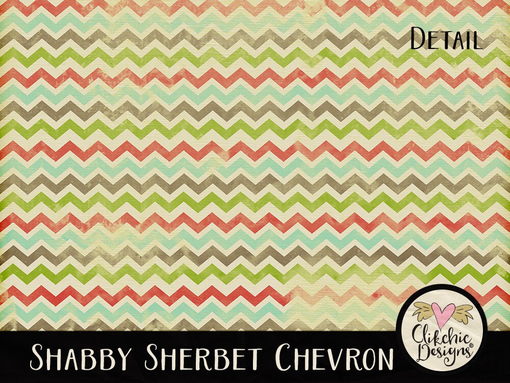 Chevron Digital Paper Pack Chic Shabby Sherbet Chevron - Etsy