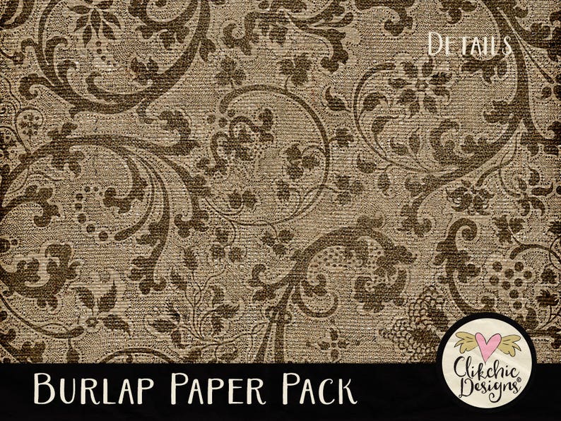 Burlap Paper Pack Digital Scrapbook Paper Background - Etsy