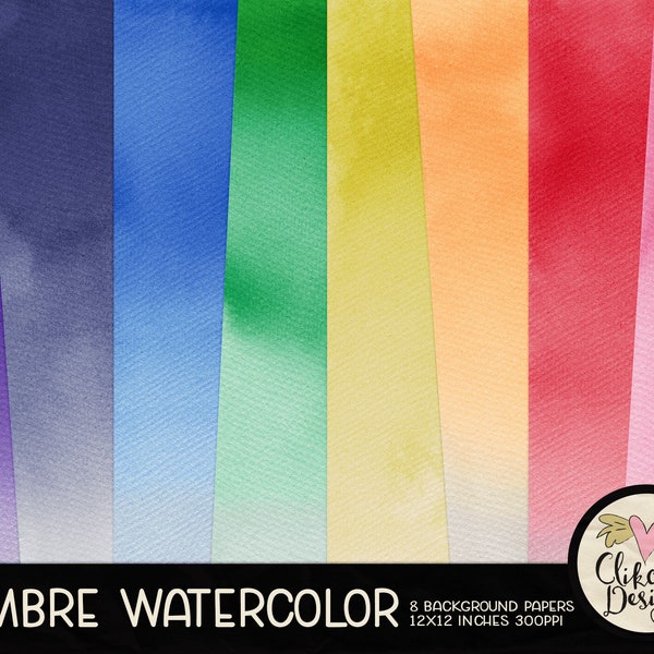 Ombre Watercolor - Etsy