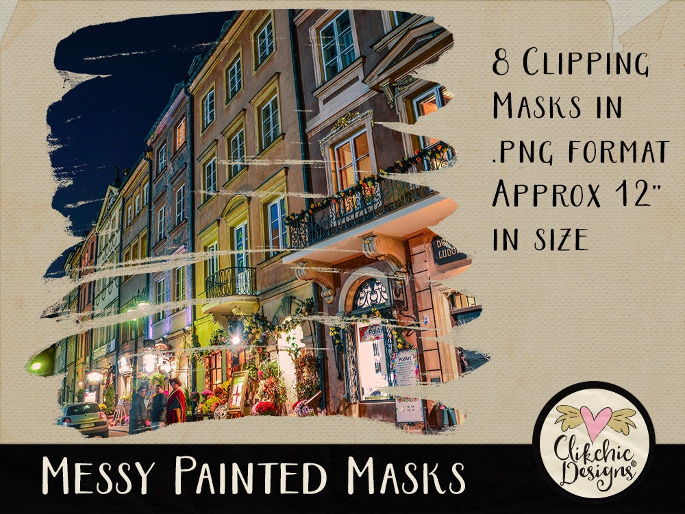 Painted Photo Clipping Masks 8 Messy Painted Photoshop Photography ...