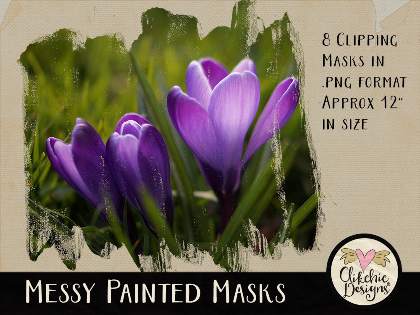 Painted Photo Clipping Masks 8 Messy Painted Photoshop Photography ...