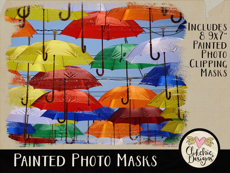 Painted Photo Clipping Masks: 8 Photoshop Photography Masks (9x7") - Etsy