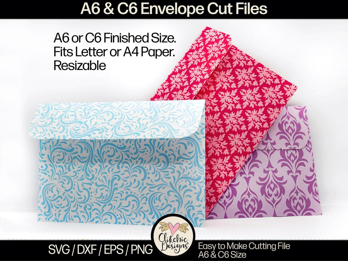 A6 C6 Envelope SVG Template, DIY Card Envelopes (digital Download) - Etsy