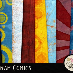 Comic Book Digital Scrapbook Kit Clip Art - Super Hero Digital ...