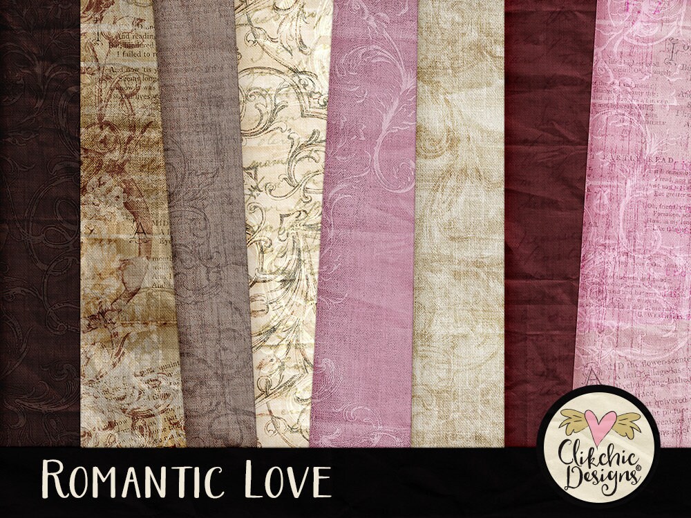 Love Digital Scrapbook Kit Clipart - Heritage, Romantic Wedding ...