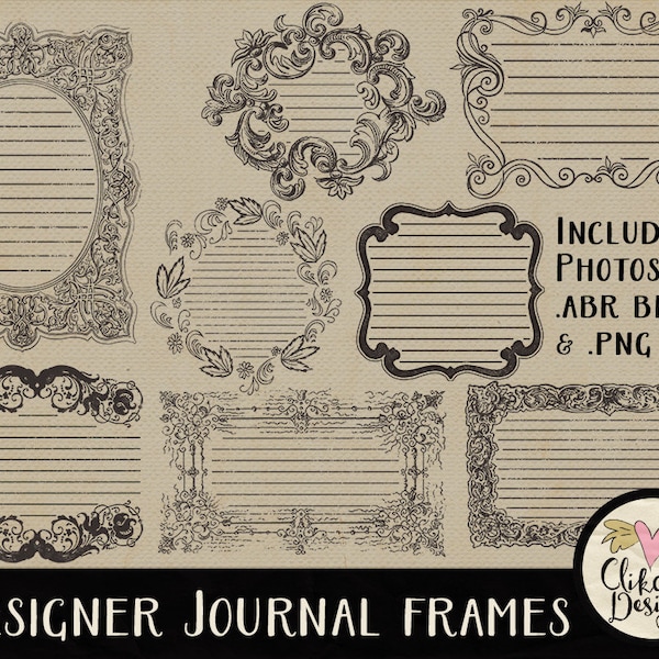 Journal Label Frames - Etsy