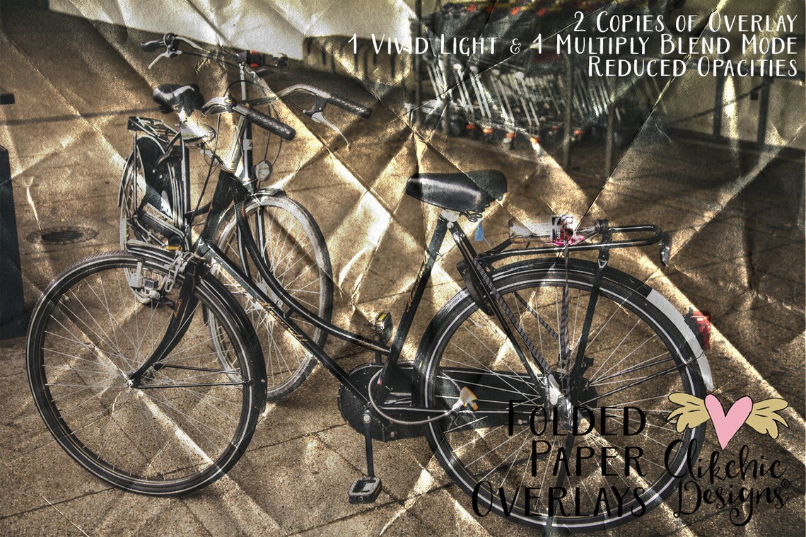 Folded Paper Texture Overlays Digital Paper Overlays Clipart 6 Digital ...