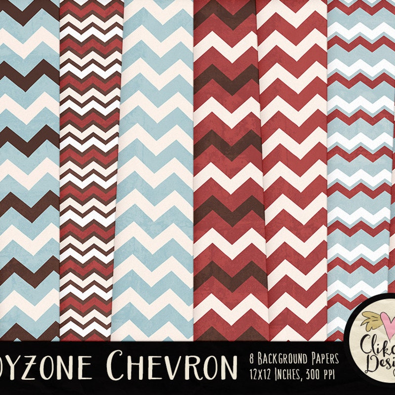 Chevron Scrapbook Paper - Etsy