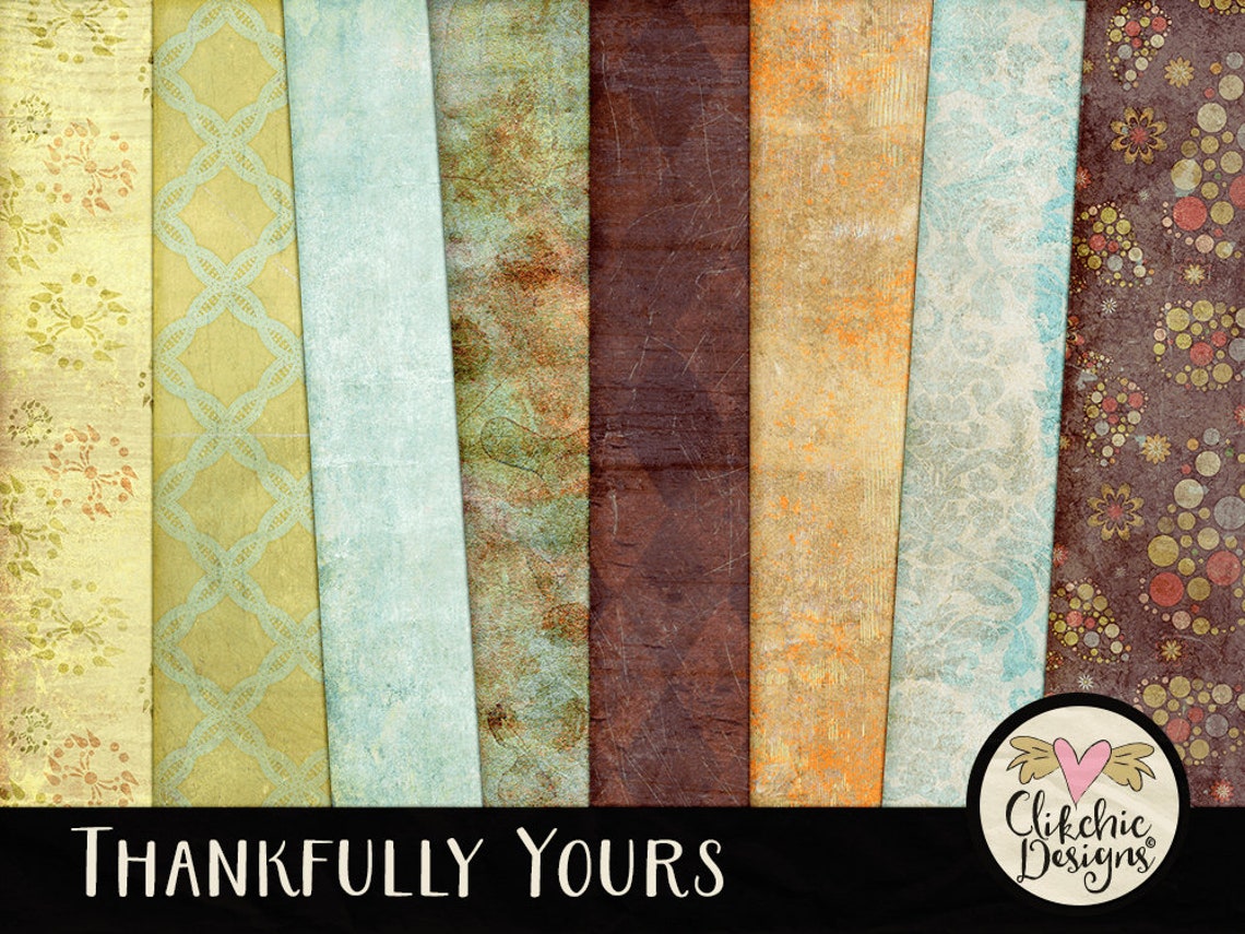 Fall Digital Scrapbook Kit Clipart Thankfully Yours Autumn Digital ...