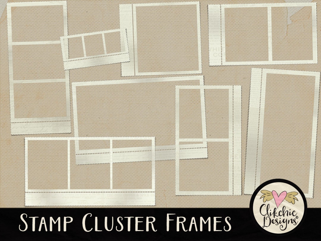Frame Clipart - Digital Stamp Frames Digital Scrapbook Elements - Stamp ...