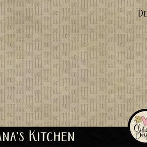 Cooking Digital Paper Pack Nana's Kitchen Digital | Etsy