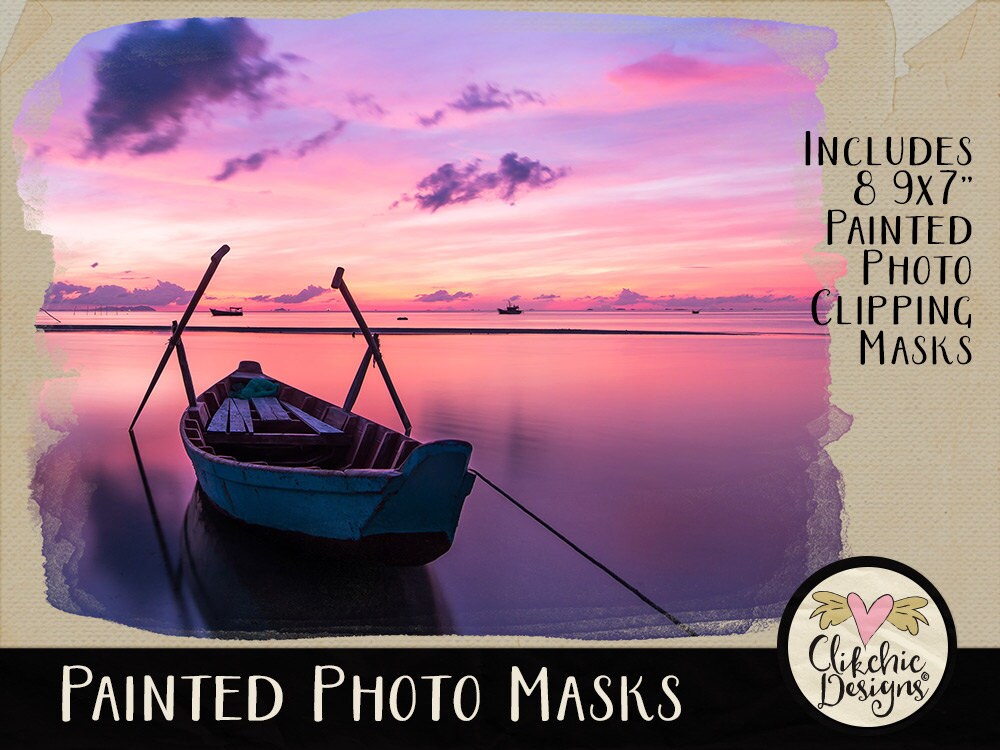 Painted Photo Clipping Masks - 8 Photoshop Painted Photography Clipping ...