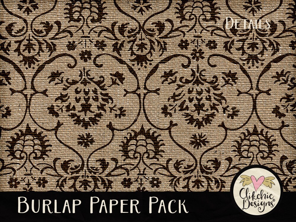 Burlap Paper Pack Digital Scrapbook Paper Background - Etsy