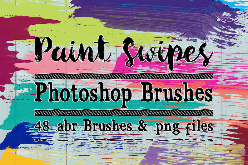Paint Swipe Photoshop Brushes & Digital Stamps Clip Art - 48 Abr ...