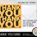 Thank You Card SVG Cutting File, 5 Square Thank You Cut File, PNG ...