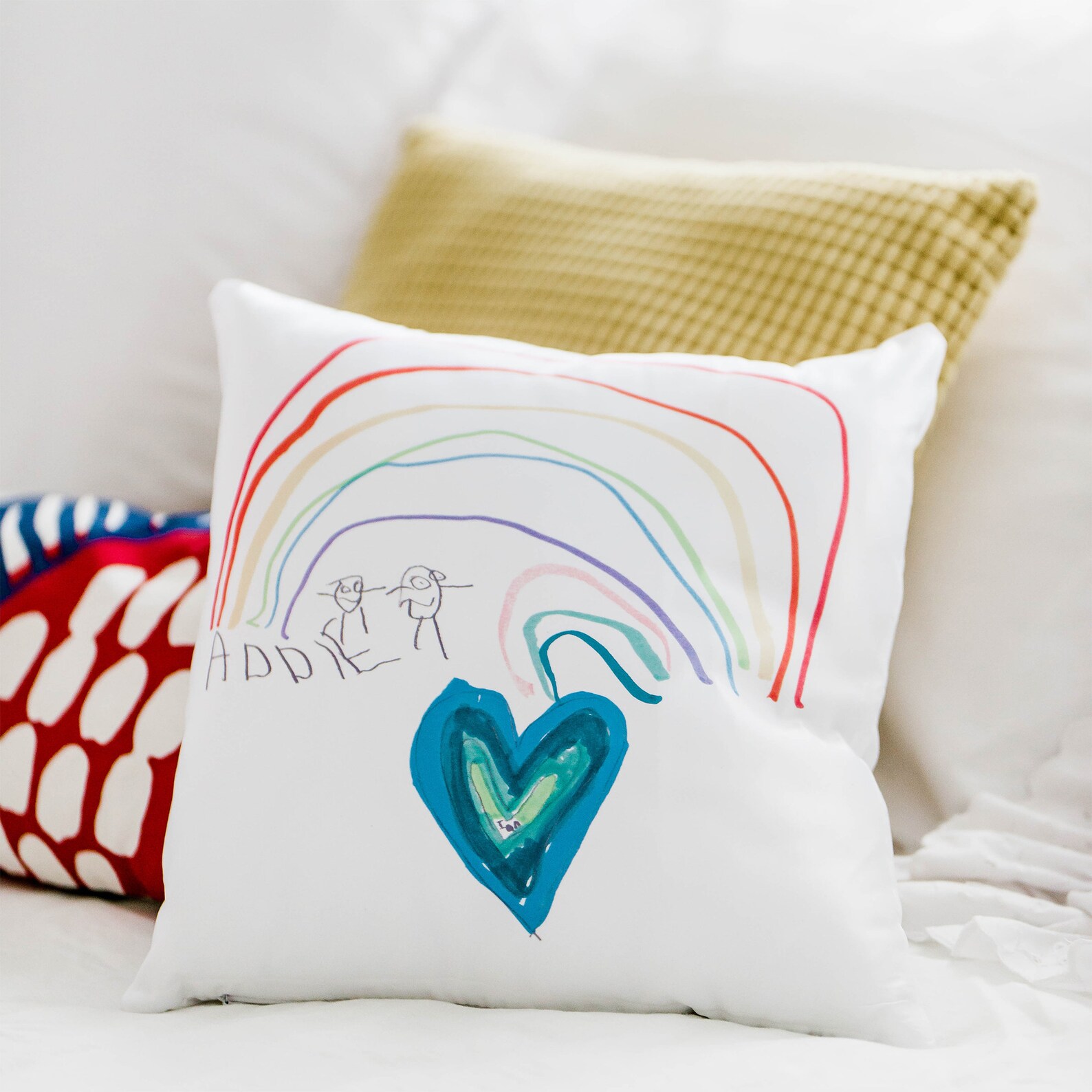 Kids Drawing Printed on Pillowcase Personalized Custom - Etsy