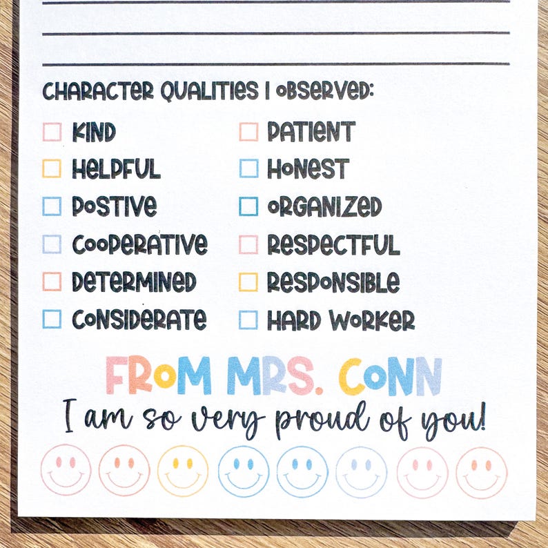 Personalized Teacher Notepad: Positive Parent Notes, Student Brag Notes ...