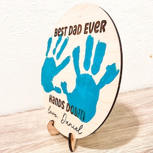 Personalized Father’s Day Gift, DIY Kit for Dad, Handprint Keepsake ...