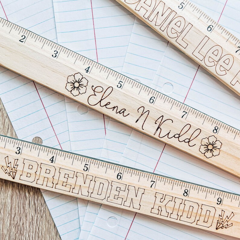 Personalized Engraved Ruler Custom Ruler for Kids Back to - Etsy