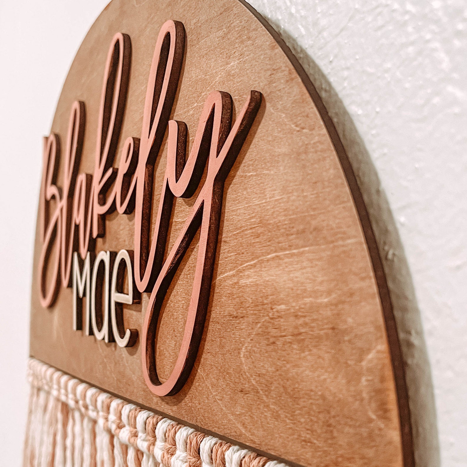 Boho Name Sign Custom Macrame Nursery Decor Personalized - Etsy