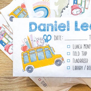 Personalized School Envelopes: Custom Printed Stationery, Set of 25 - Etsy