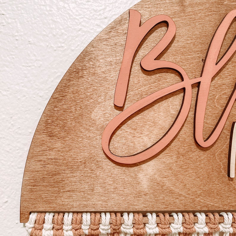 Boho Name Sign Custom Macrame Nursery Decor Personalized - Etsy