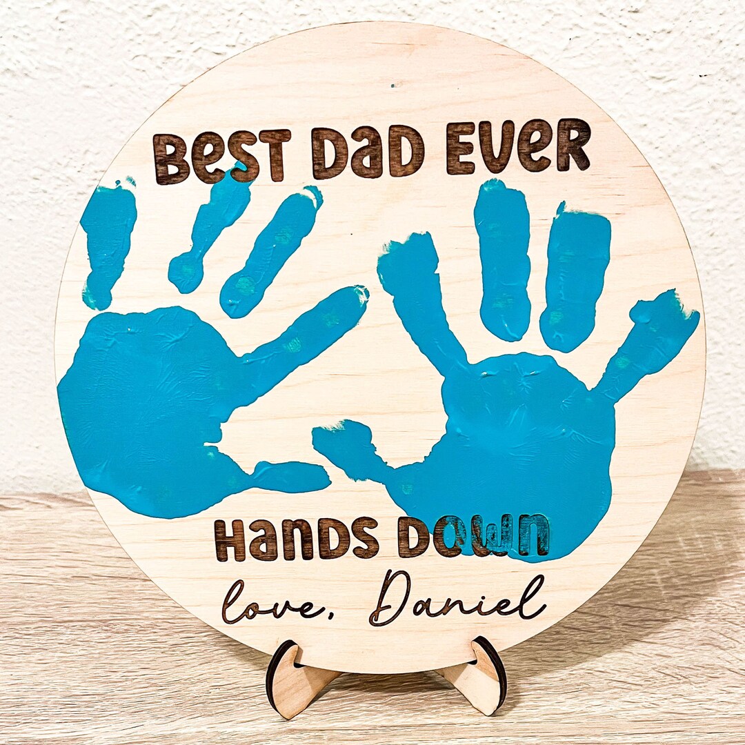 Personalized Father’s Day Gift, DIY Kit for Dad, Handprint Keepsake ...